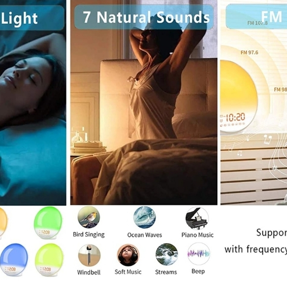Portable Audio & Video | Alarm Clock With Light Changing Fmam Radio And ...